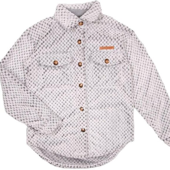 Simply Southern | Sweaters | Simply Southern Grey Popcorn Sherpa ...